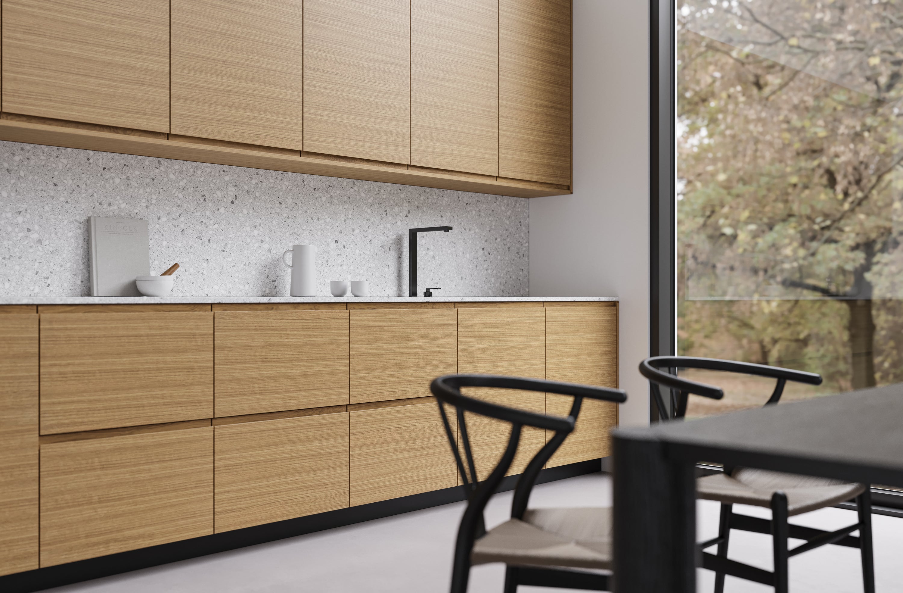 Integrated Handle Kitchen Door | J-pull Handle - Beyond Kitchen Inc.