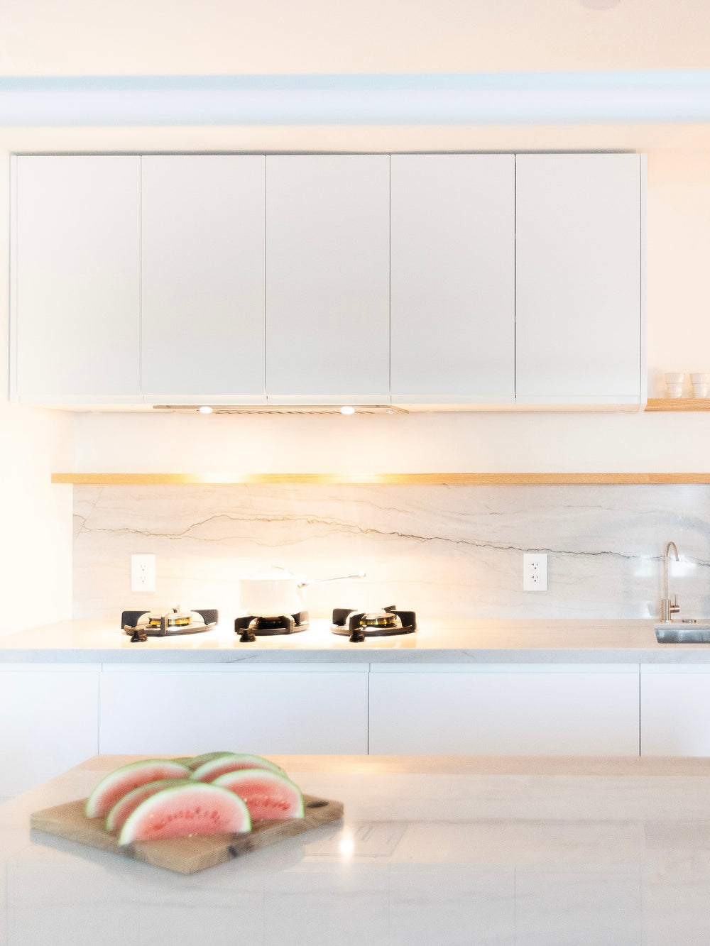 Ultra-Modern Matte White Kitchen in San Francisco Bay Area Home ...