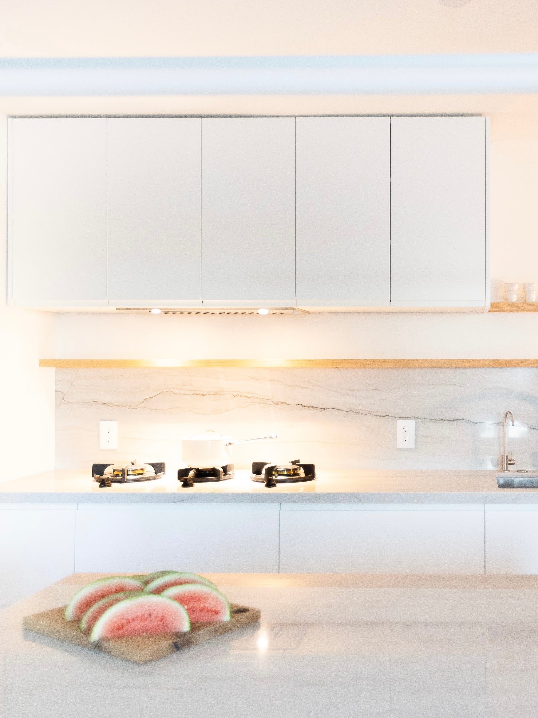 Ultra-Modern Matte White Kitchen in San Francisco Bay Area Home ...